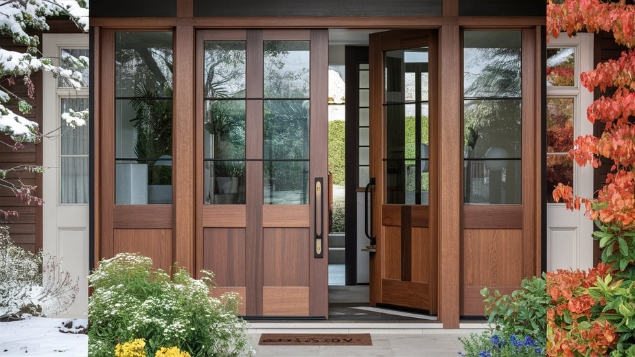 Weather-Resistant Wood Front Doors with Glass: Preparing for All Seaso ...