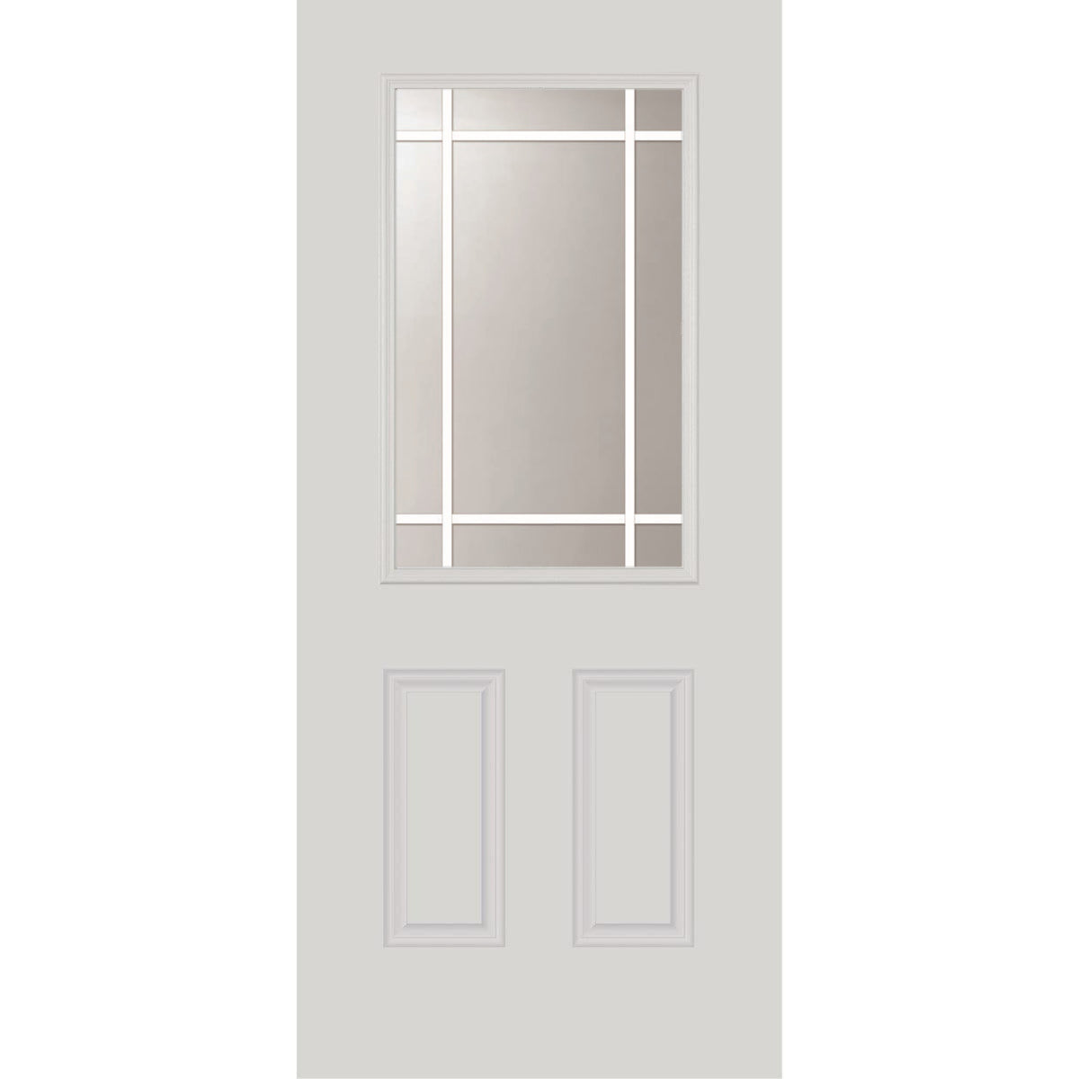 Grills Between Glass 9 Lite Prairie Style Glass and Frame Kit (Half Li ...