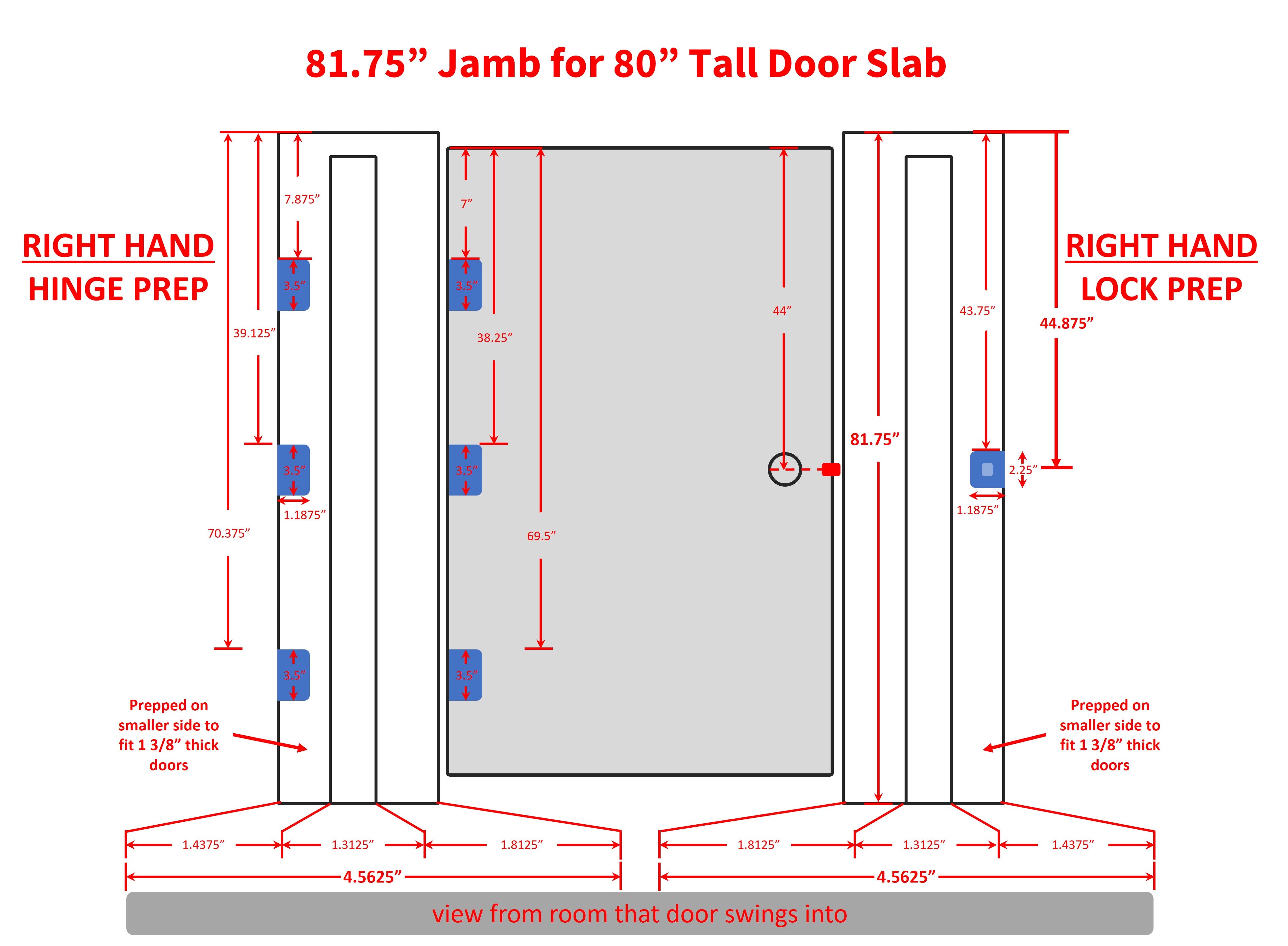 Interior Jamb Set for Single Door (Stain Grade Poplar) – Pease Doors ...