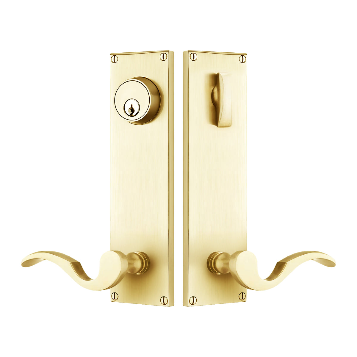 Modern Sideplate Entry Lockset by Emtek – Pease Doors: The Door Store