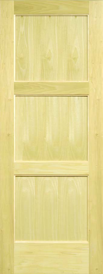Poplar Interior Door Slab (3 Panel Equal) – Pease Doors: The Door Store