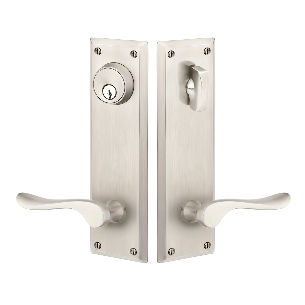 Quincy Sideplate Entry Lockset by Emtek – Pease Doors: The Door Store