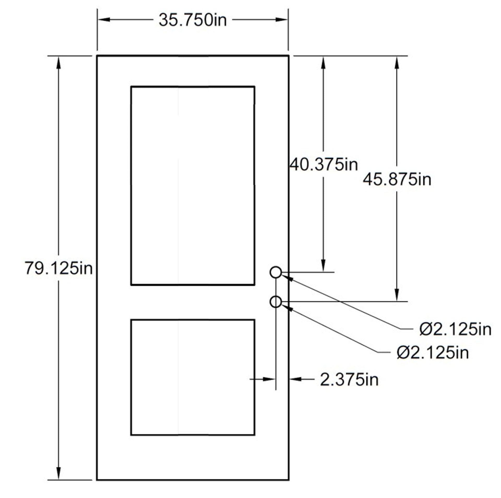 Smooth Fiberglass Entry Door Slab (2 Panel) – Pease Doors: The Door Store