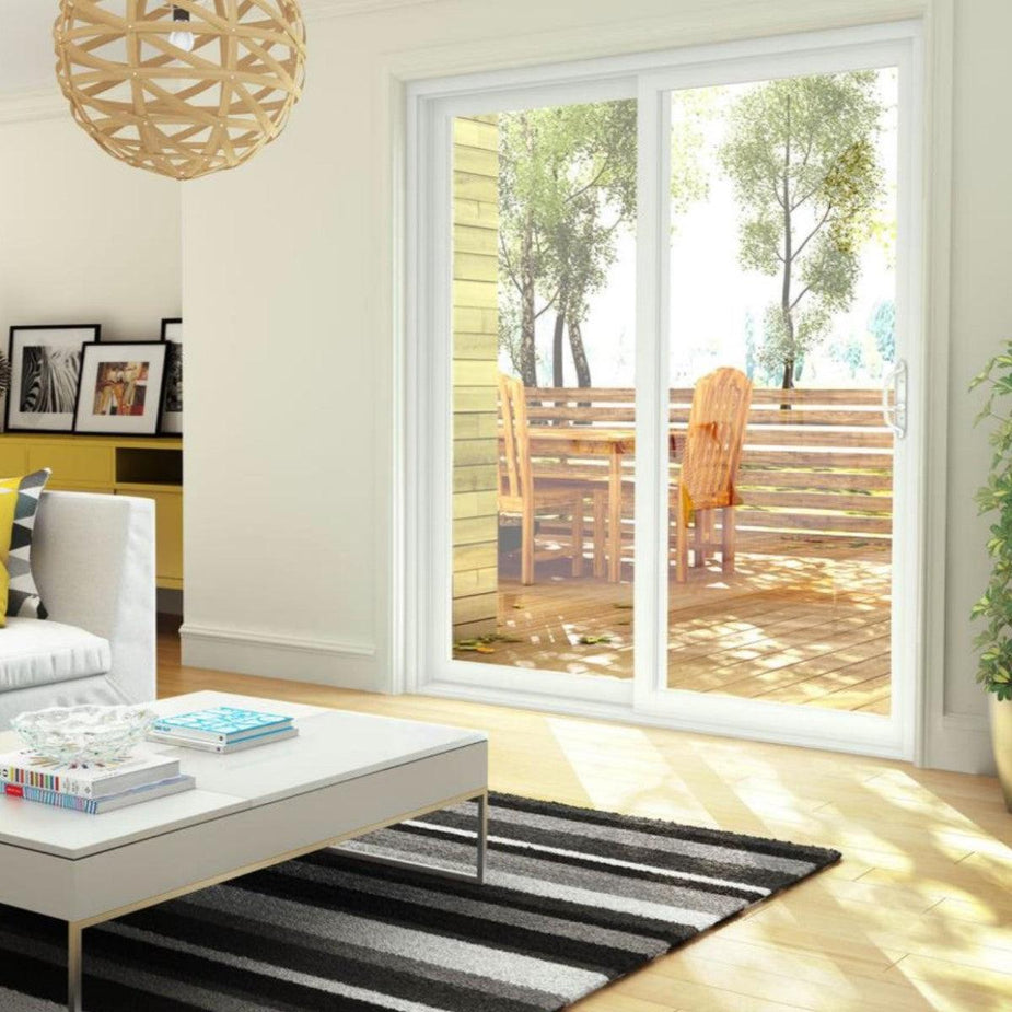 Double Sliding Patio Doors - 2 Panel Sliding White Glass Door – Pease ...