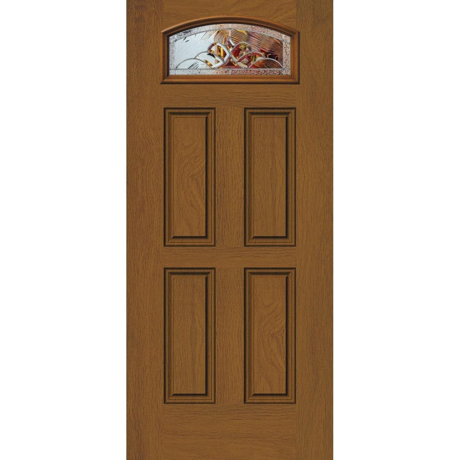 Saxon Glass and Frame Kit (Arch Top Fanlite 24" x 12" Frame Size ...