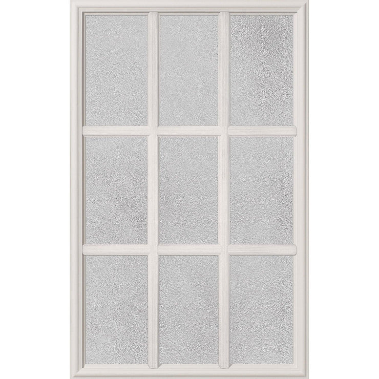Clear Simulated 9 Lite Glass and Frame Kit (Half Lite 24" x 38" Frame ...
