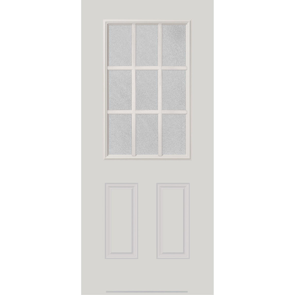 Clear Simulated 9 Lite Glass and Frame Kit (Half Lite 24" x 38" Frame ...