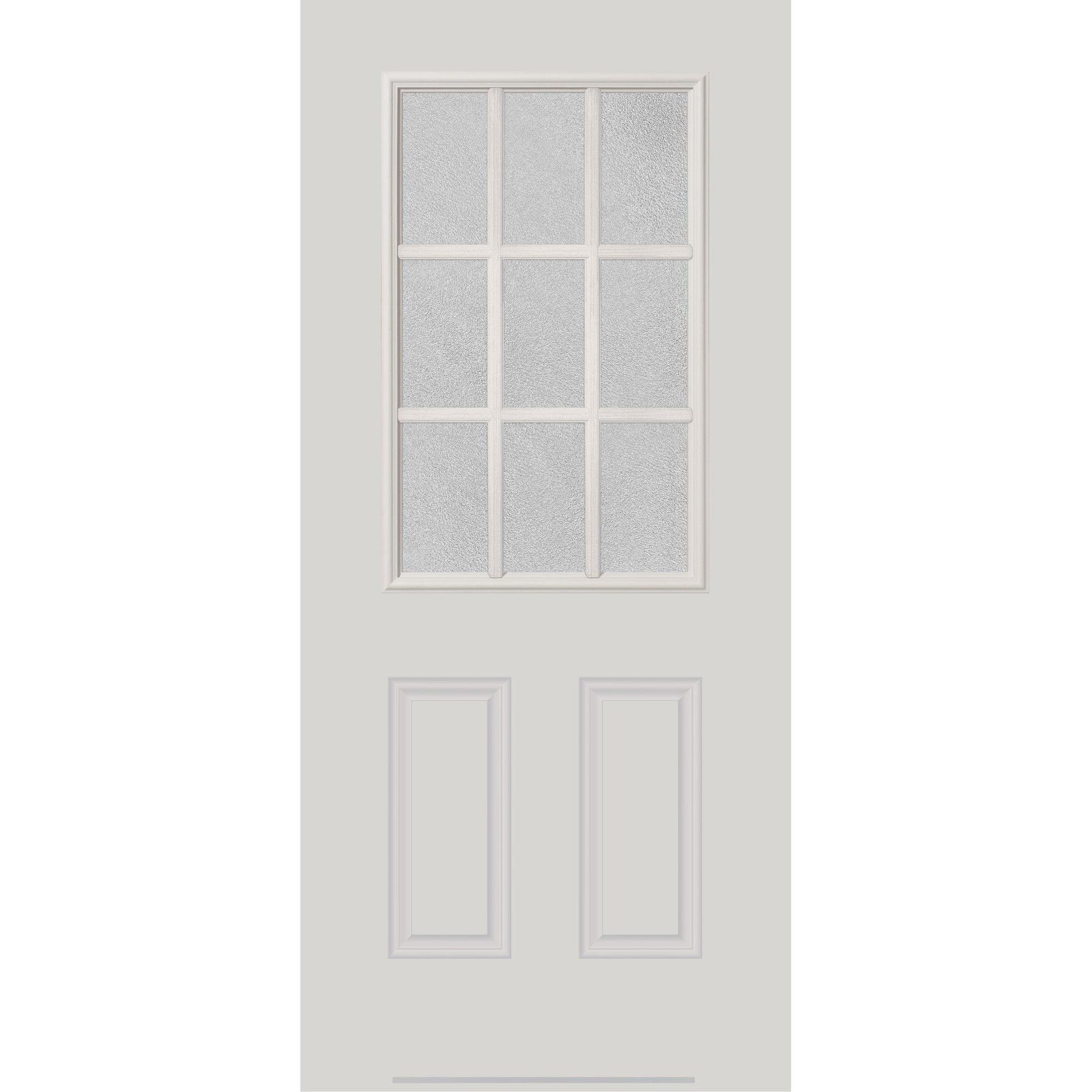Clear Simulated 9 Lite Glass and Frame Kit (Half Lite 24" x 38" Frame ...
