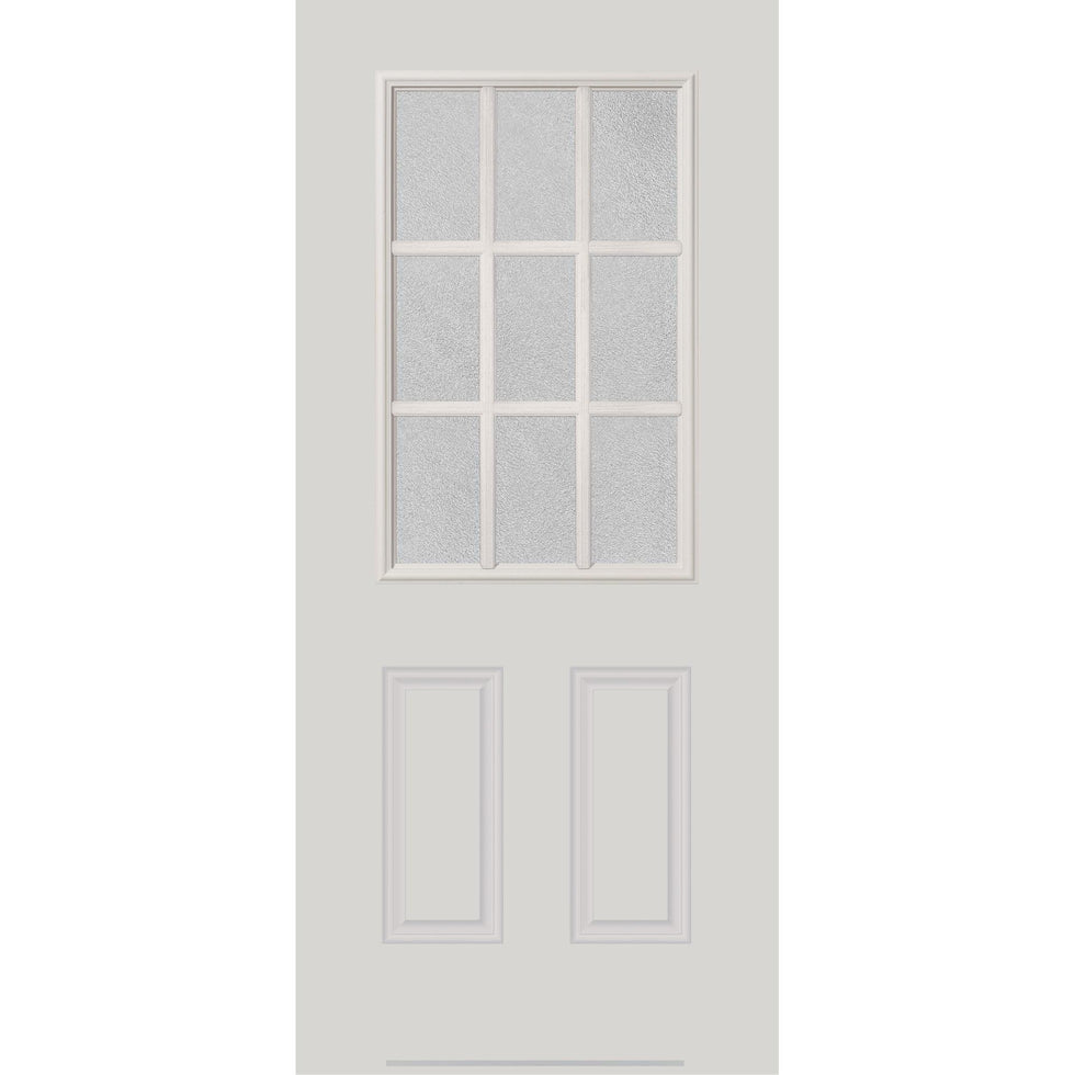 Clear Simulated 9 Lite Glass and Frame Kit (Half Lite 24" x 38" Frame ...